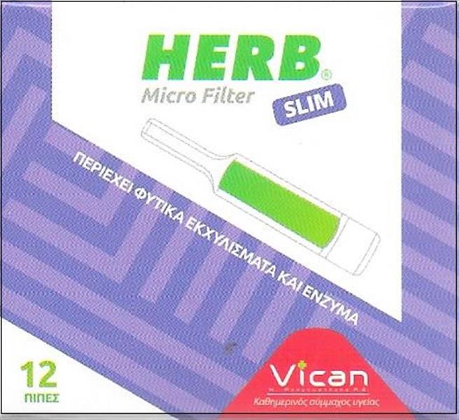 VICAN Herb Micro Filter Slim 12pcs - PharmaPoli.com