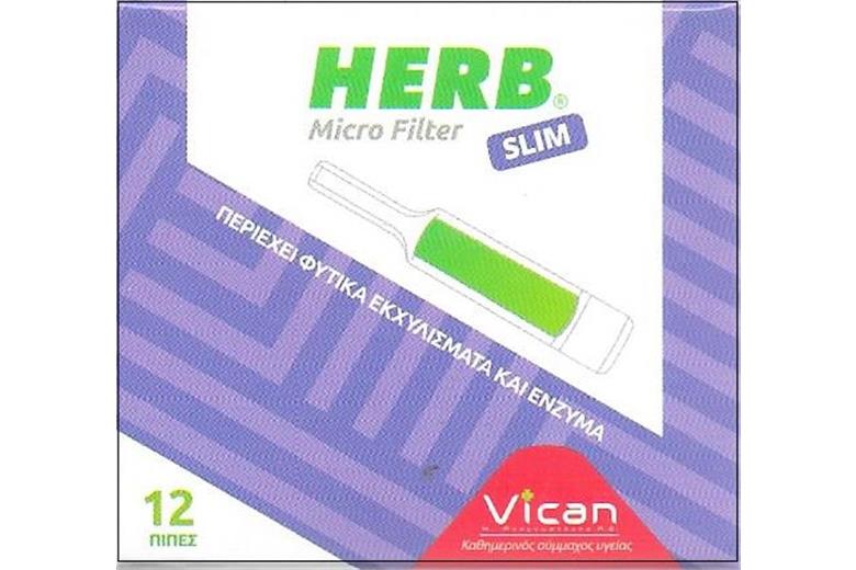 VICAN Herb Micro Filter Slim 12pcs - PharmaPoli.com